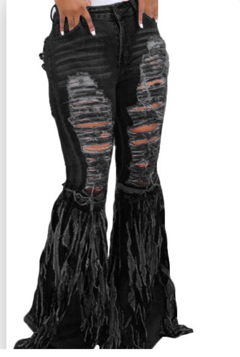 Cut up jeans – Inspiring K’S Boutique